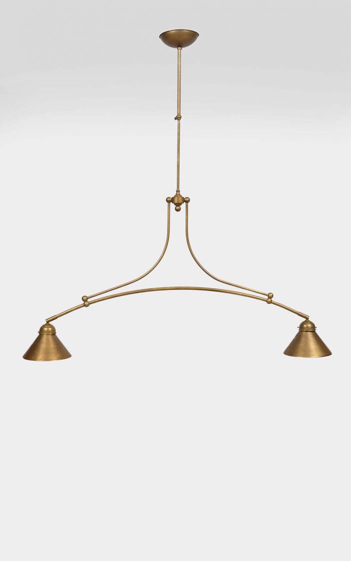 Brass hanging lamp - Hemisphere Gallery